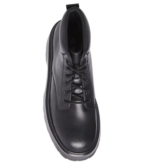 Steve Madden | Shoes | Steve Madden Swoop Black Leather Combat Moto ...